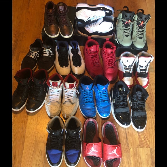Jordan | Shoes | Giant Jordan Shoe Lot Jordan 6 1 11 12 Gym | Poshmark